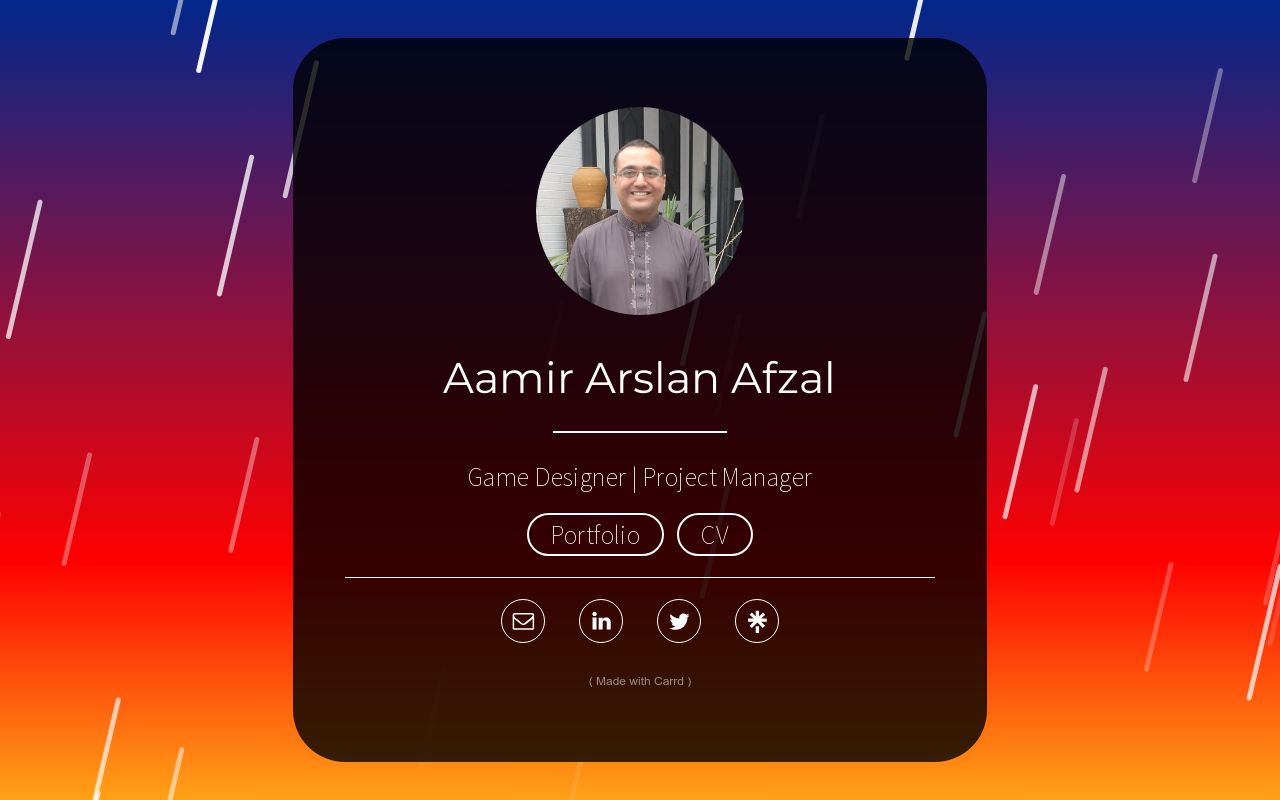 Aamir Arslan Afzal - Carrd